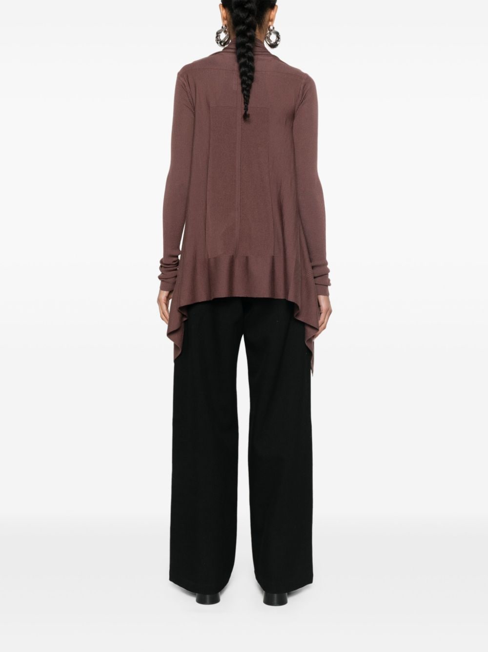 Brown medium wrap cardigan Rick Owens - women - RICK OWENS Brown medium wrap cardigan Rick Owens - women - RICK OWENS